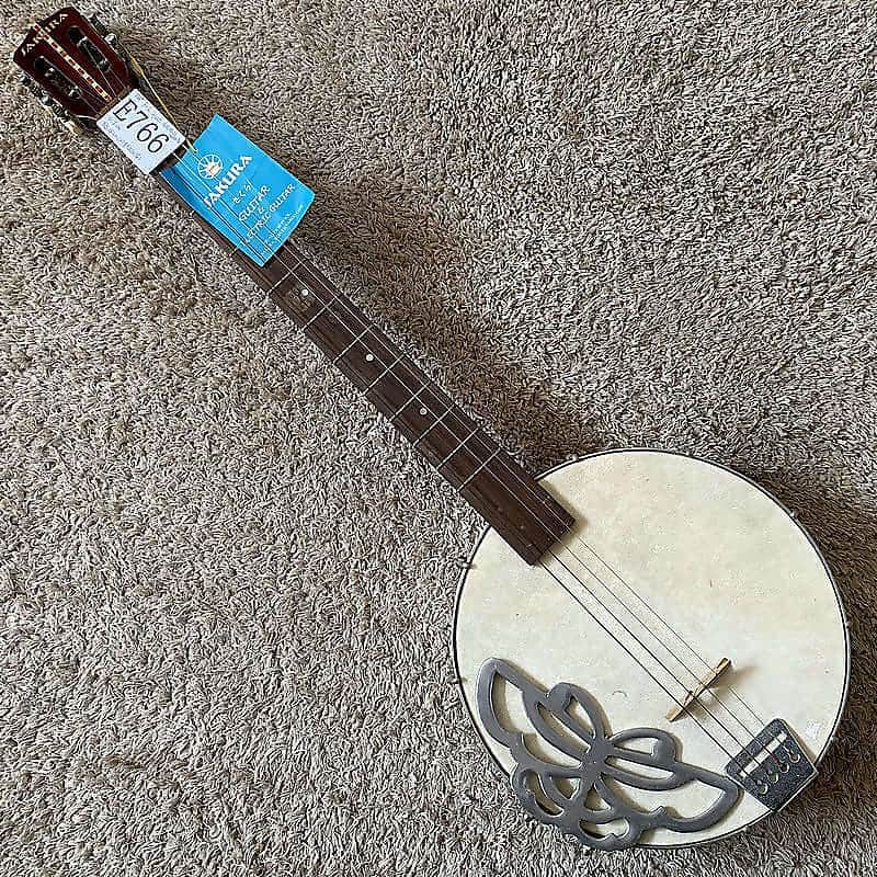 Sakura 4 String Banjo, Mahogany Neck, Rosewood Fingerboard | Reverb