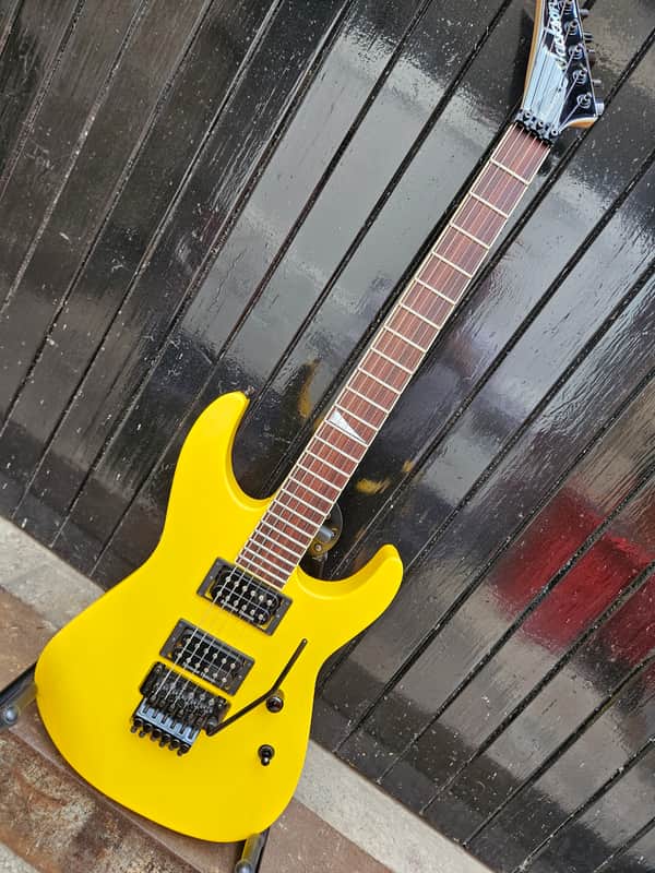 Jackson USA Dinky Custom Shop Grafitti Yellow 2021 - Grafitti | Reverb