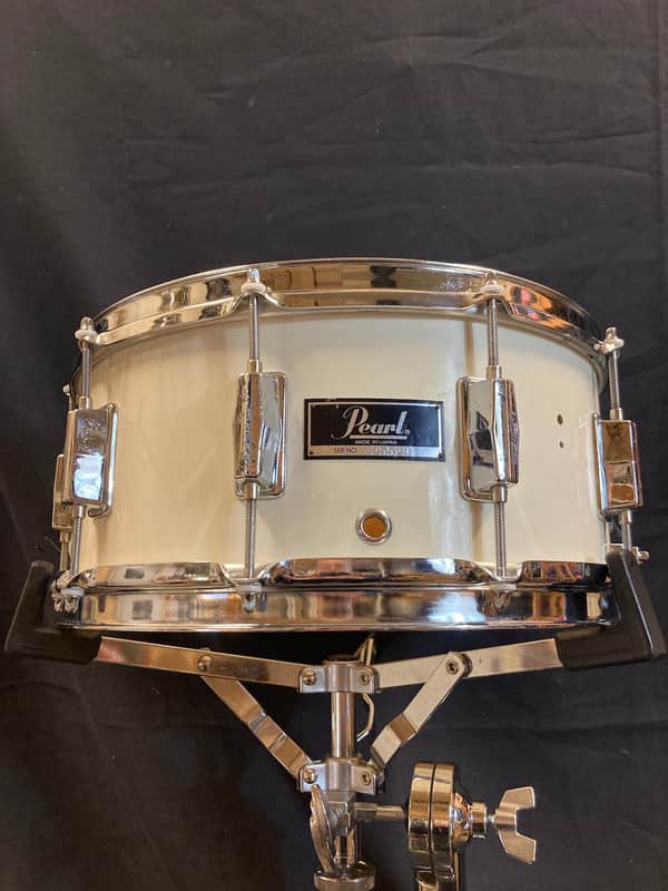Pearl - 6.5x14" 1980s Maple Shell Snare Drum, White Lacquer | Reverb
