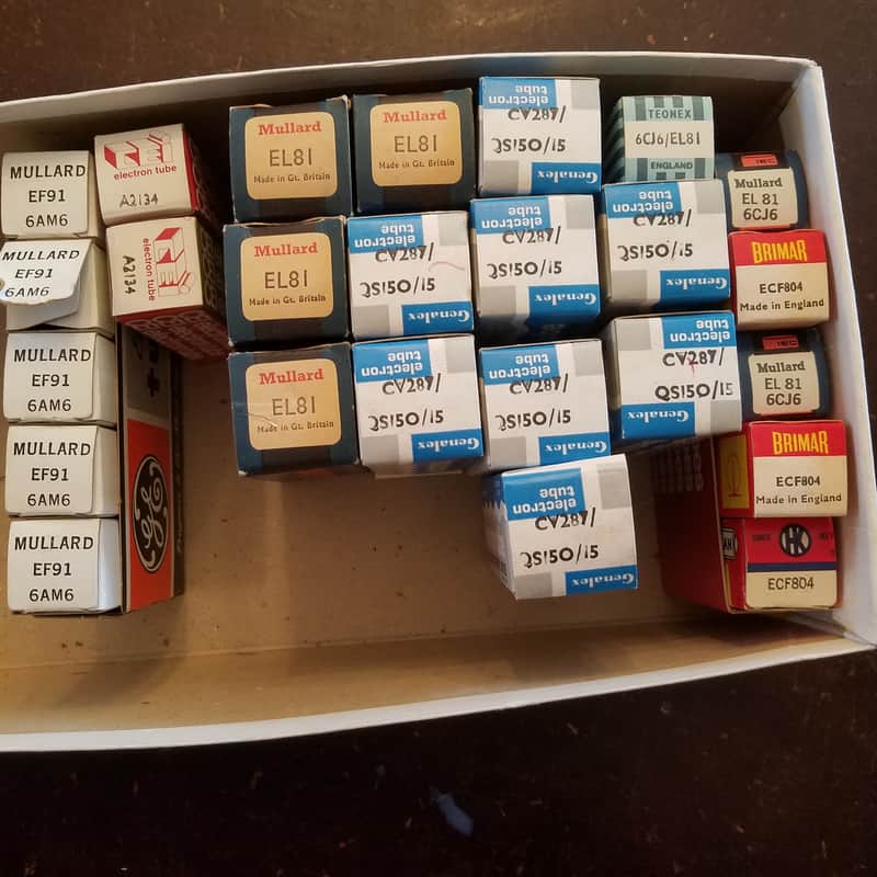 Genalex CV287 EL81 EF91 NOS vacuum tubes lot Mullard Brimar | Reverb