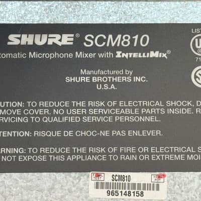 Shure SCM810 8-Channel Automatic Mic Mixer with EQ 2010s - | Reverb