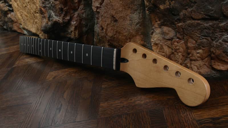 Aged Mighty Mite Strat Neck Ebony Fretboard Rolled Edges | Reverb UK