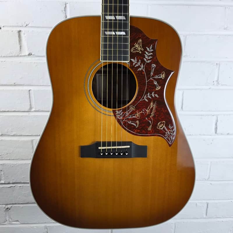SIGMA DM-SG5+ CHERRY SUNBURST HUMMINGBIRD ACOUSTIC GUITAR | Reverb UK