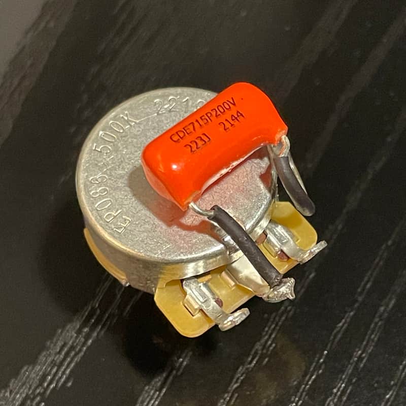CTS 500K Custom Modern Tone Pot W/ .022uf Orange Drop | Reverb