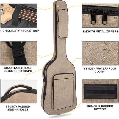 Bass Guitar Case, Bass Guitar Gig Bag 0.38 Inch waterproof | Reverb