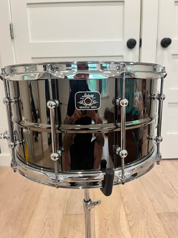 Ludwig LU0814C Universal Brass 8x14" Snare Drum with Triple | Reverb