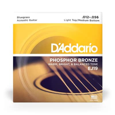 D'Addario EJ19 Bluegrass Light Top/Med Bottom Phos Bronze | Reverb