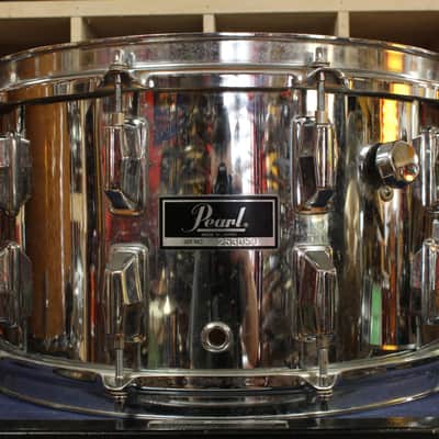 1990s Pearl 8x14 Maple Shell Snare Drum in Chrome Metal | Reverb