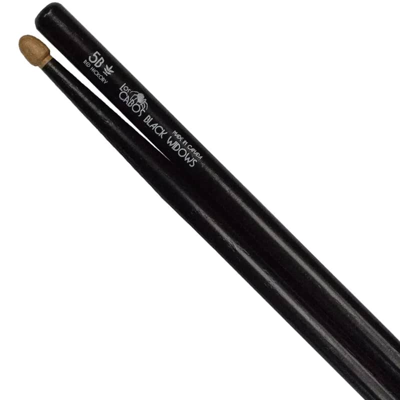 Los Cabos #LCD5BRHBW - 5B Black Widows Drumsticks, Red | Reverb