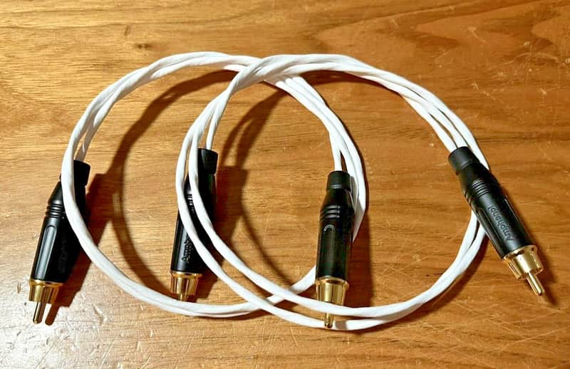 Afford HiFi Ghost Cables - White 3' Silver Plated Mil-Spec | Reverb