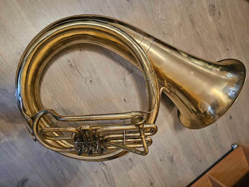 Helicon Bb Tuba Soviet 3 Valves Brass Pipe Wind Instrument | Reverb