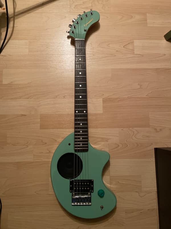 Fernandes ZO mini travel guitar 2000s Surf Green | Reverb
