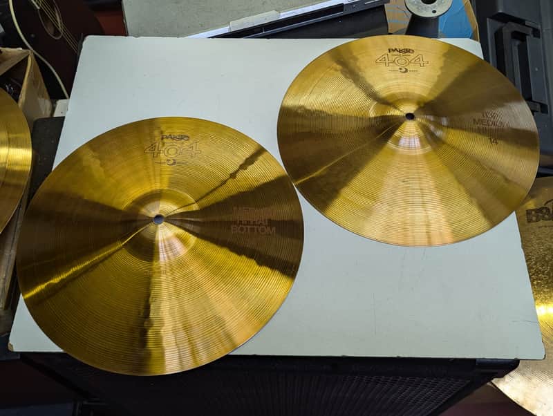 Time Capsule! 1980s Paiste 404 Medium 14" Hi-Hat Cymbals - | Reverb