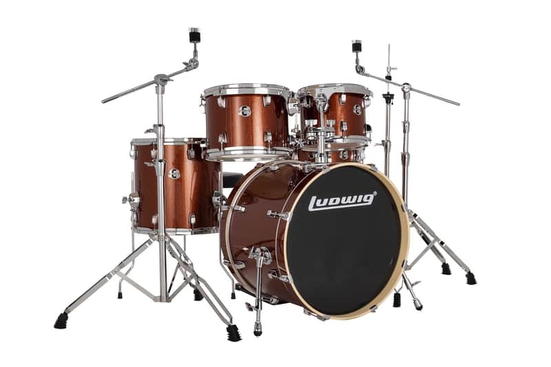 Ludwig Evolution 5-Piece Drum Set w/Hardware, 20" Kick, | Reverb