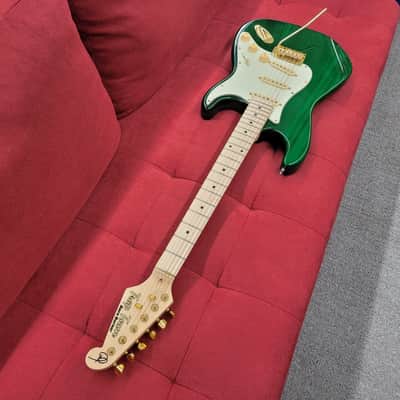 Trap Town Barn Burner S-Style Electric Guitar - Transparent | Reverb