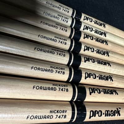 4 PACK Pro-Mark 747B Wood Tip Drum Sticks (Light Use) + FREE | Reverb