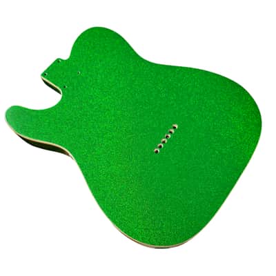 Green Sparkle Telecaster body - Double cream binding | Reverb