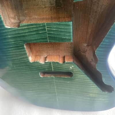 Mahogany Wood Blue Burst Jazzmaster Style Guitar Body | Reverb