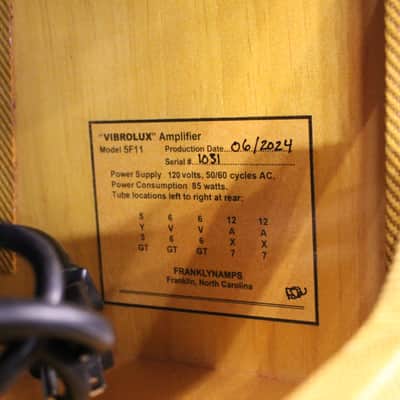 2024 Franklyn Amps Vibrolux 5F11 Hand-Wired Tremolo Tube | Reverb