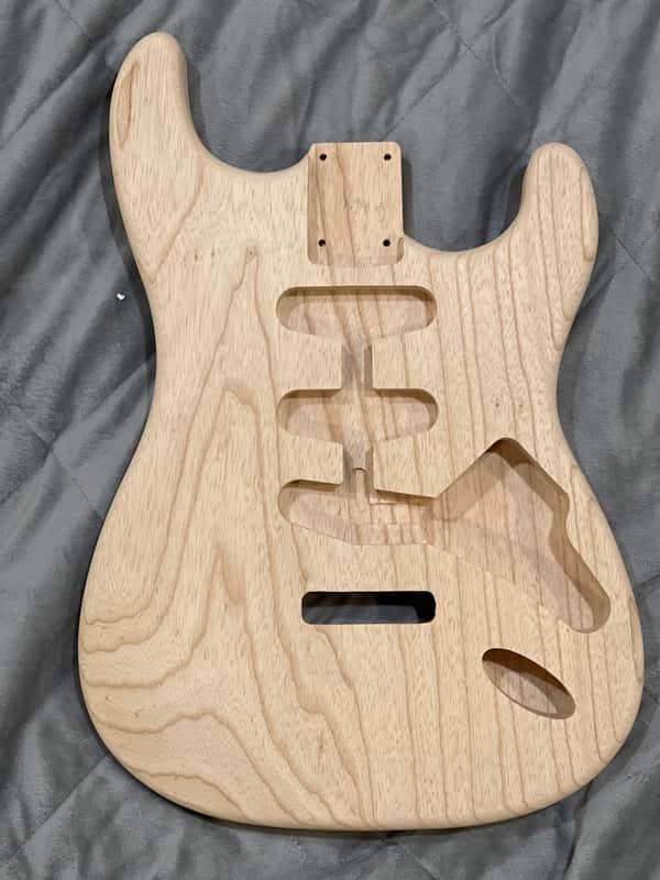Swamp Ash ONE piece Body Stratocaster SSS Style, Unfinished | Reverb