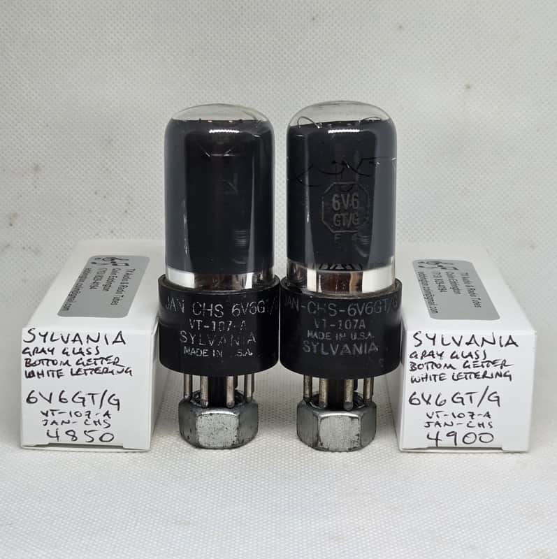 Sylvania JAN 6V6GT/G VT-107-A Almost Perfectly Matched (1.0%) | Reverb