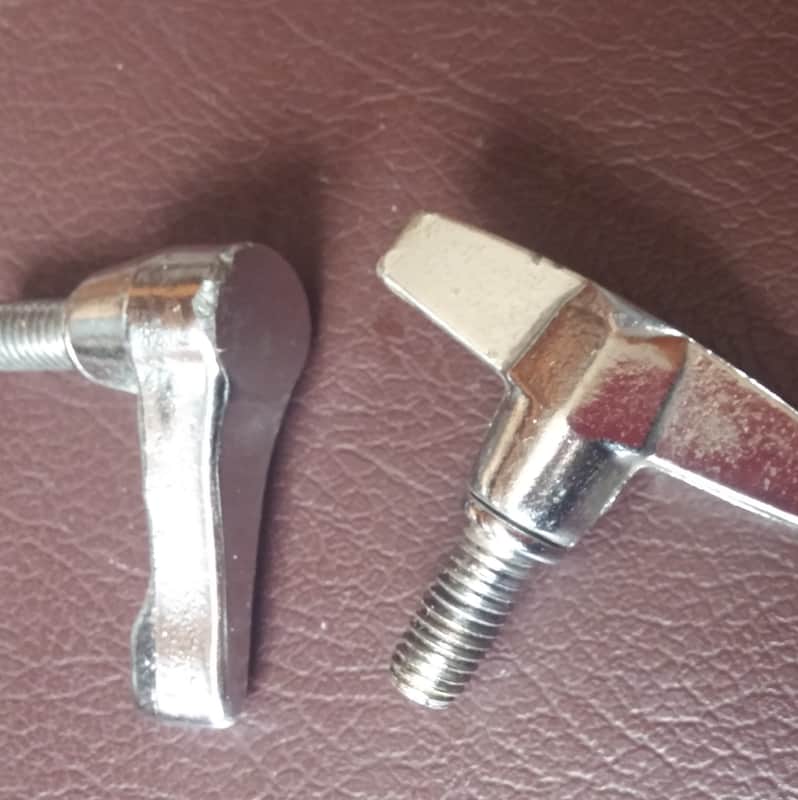 Tama 2 LARGE VINTAGE WING BOLTS L-BOLT DRUM PART | Reverb
