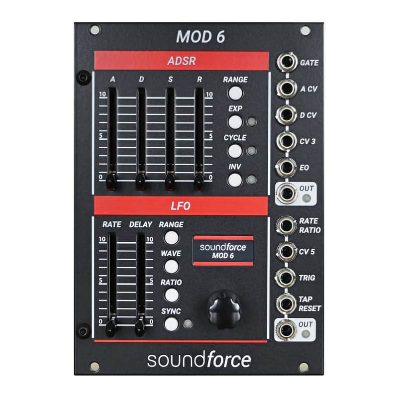 SoundForce MOD 6 Eurorack Envelope & LFO Module (Black) | Reverb