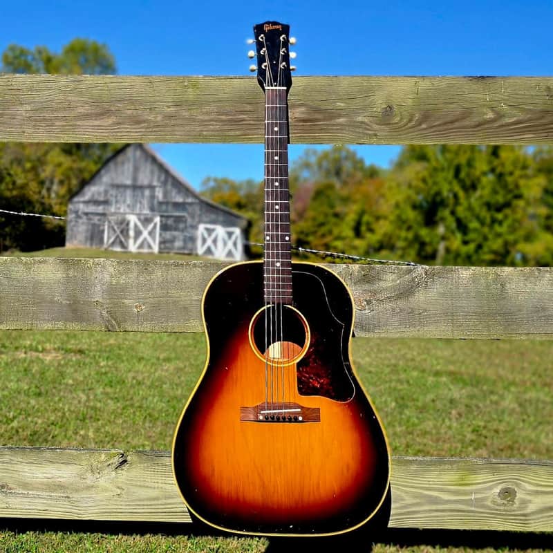 1953 / 1955 Gibson J-45 - Sunburst w/ Hardshell Case | Reverb