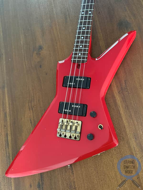 Aria Pro II, Explorer Bass, ZZB Deluxe, Red, MIJ, 1984 | Reverb