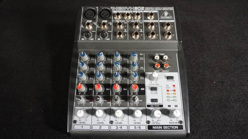 Behringer 802 8-Input 2-Bus Mixer XENYX EQ 2016 w/ Power | Reverb