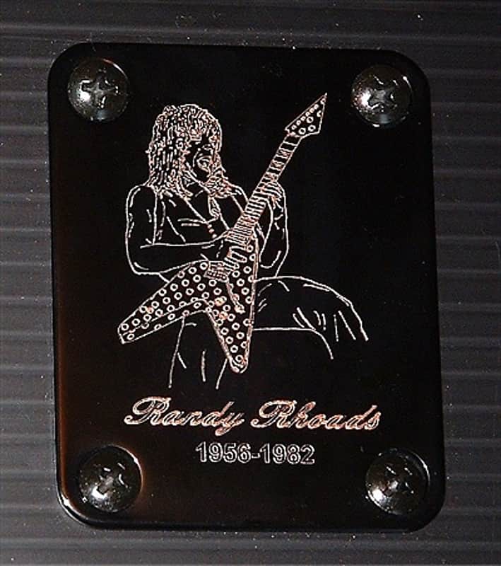 GUITAR NECK PLATE Custom Engraved Etched - RANDY RHOADS Ozzy | Reverb