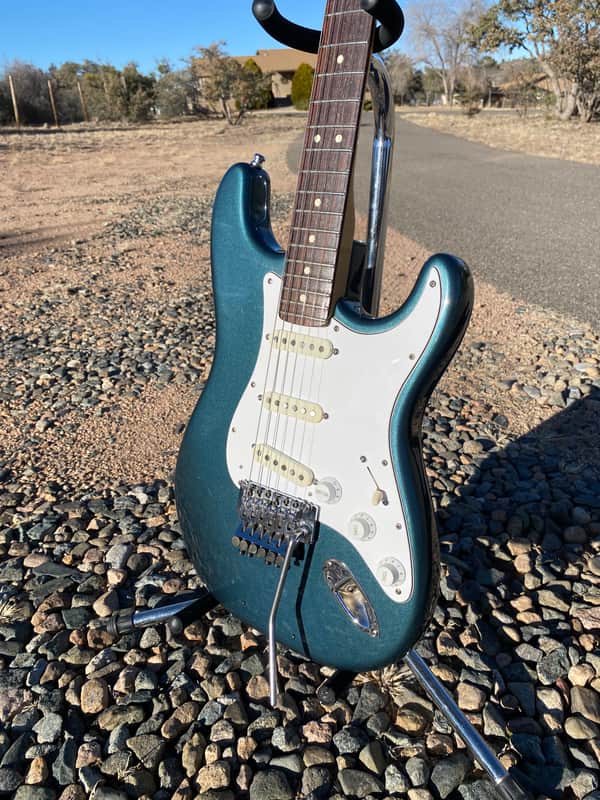 1987 Fender American Stratocaster- Floyd Rose - Gun Metal | Reverb
