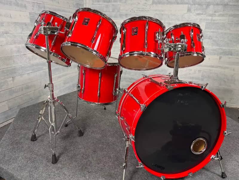 Vintage Premier Projector 6pc Drum Set Inferno Red - Good | Reverb