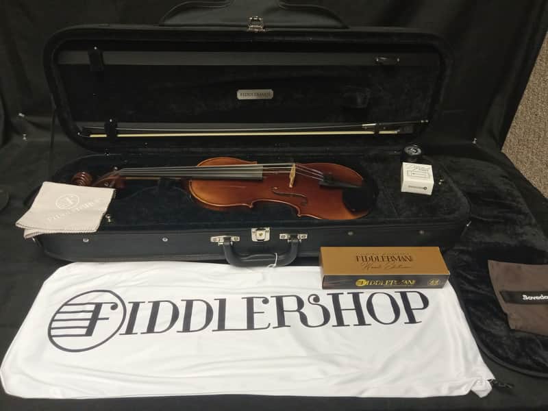 Fiddlerman 4/4 Concert Violin With Case/Shoulder Rest/Carbon | Reverb