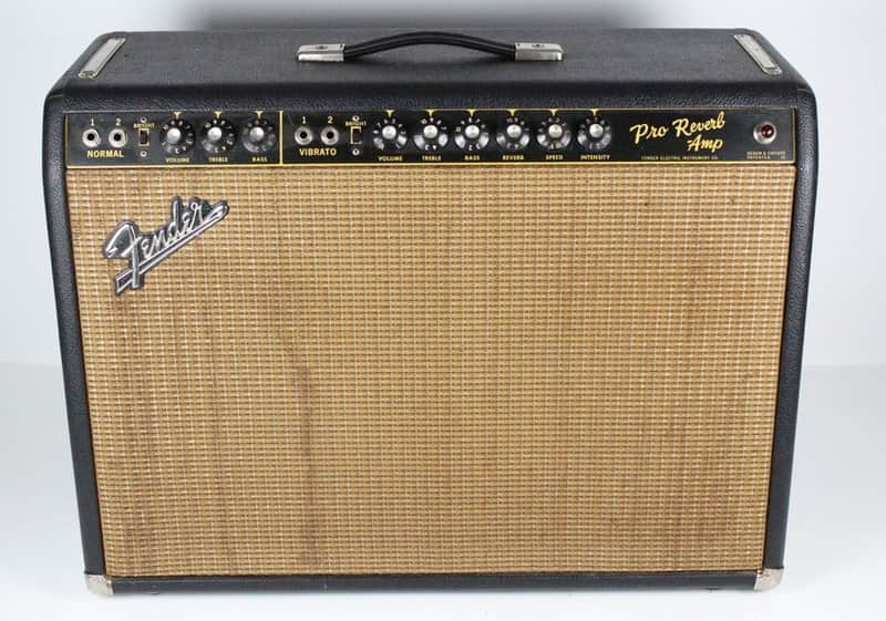 1966 Vintage Fender Pro Reverb Amplifer Combo "Black Face" | Reverb