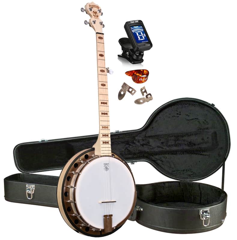Deering Goodtime Two (2) LEFT HANDED 5-String Maple Resonator | Reverb