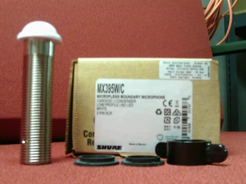 Shure MX395 Microflex Low Profile Boundary Microphone, White | Reverb
