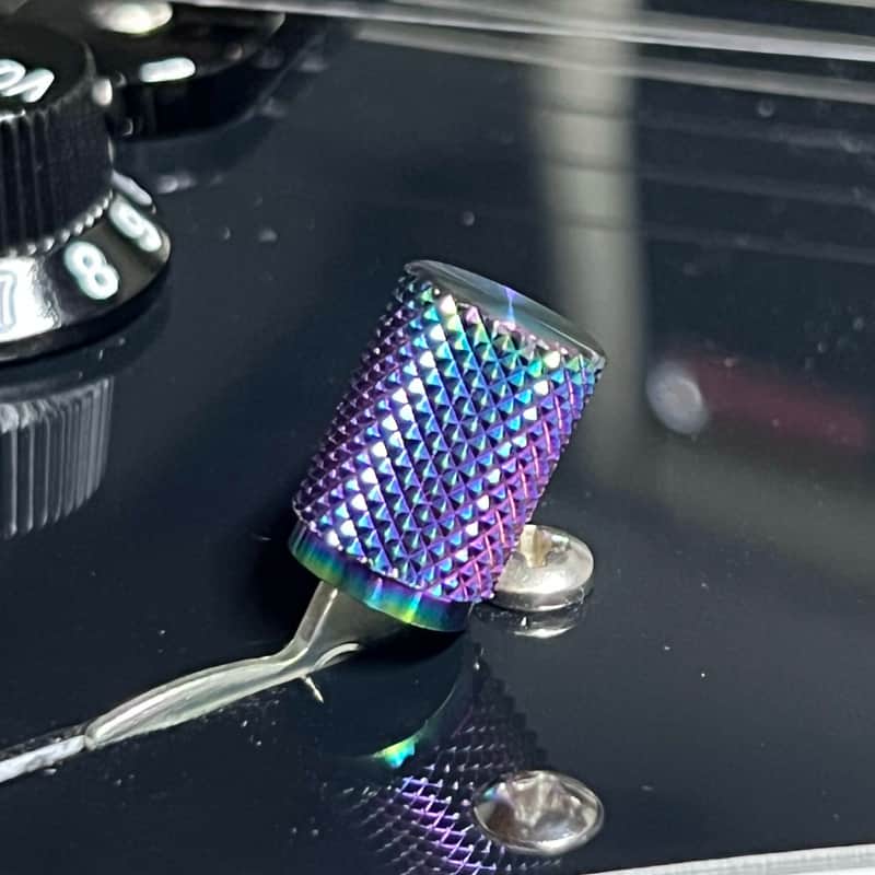 Kinnatone Long Rainbow burnt Stainless Steel knurled 3 or 5 | Reverb