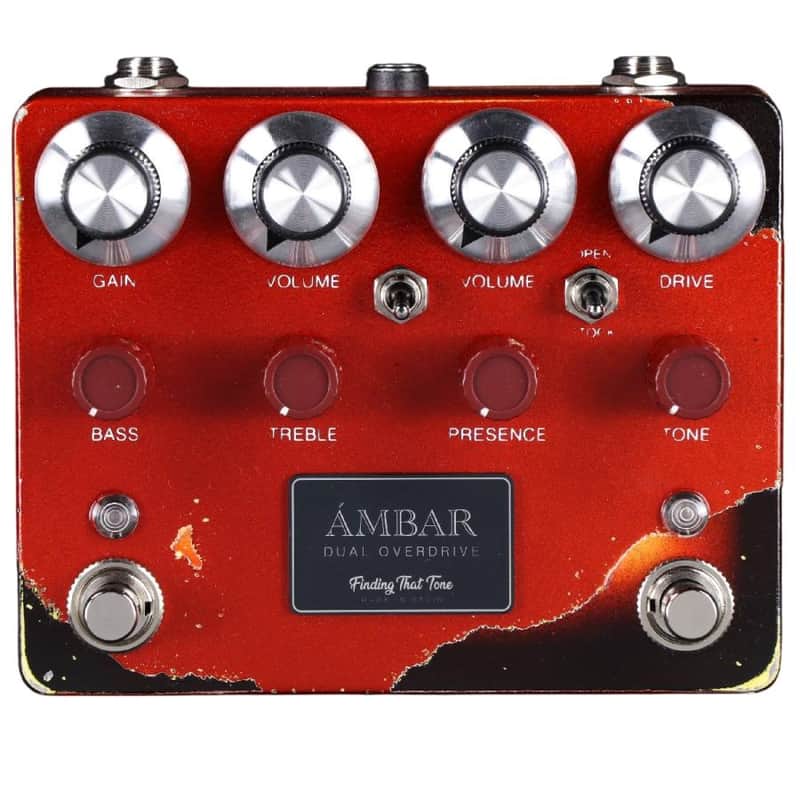 Finding That Tone AMBAR Custom Dual Overdrive Candy Apple Red | Reverb