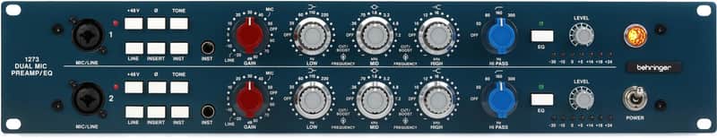 Behringer 1273 2-channel Microphone Preamplifier and | Reverb