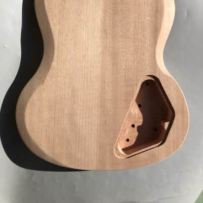 Left Hand Guitar Body Mahogany Wood Guitar Project SG Style | Reverb