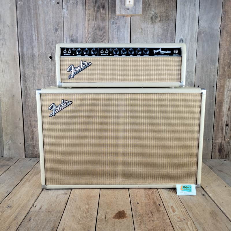 Fender Bandmaster Head and Cabinet 1963 Smooth White Tolex | Reverb