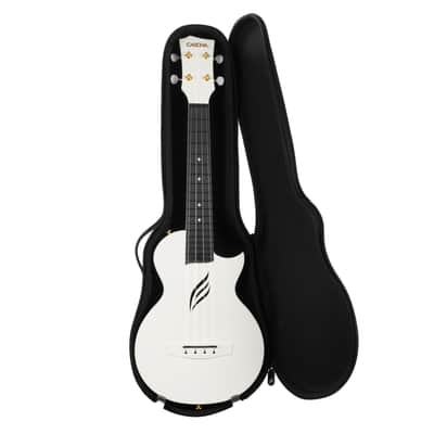 Cascha Carbon Fiber Concert Ukulele Set - White | Reverb