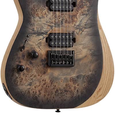 Schecter Reaper-6 Left-handed - Satin Charcoal Burst (1512) | Reverb