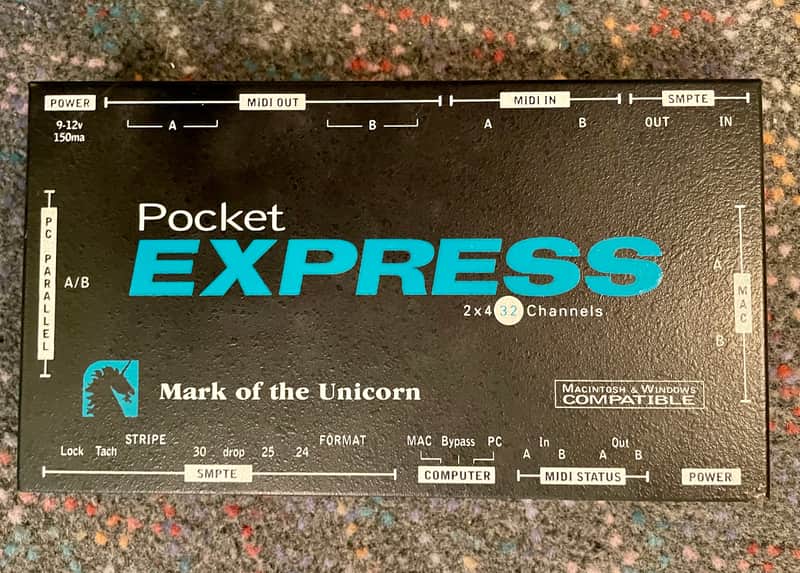 MOTU Pocket Express PC and Mac MIDI interface 1996 | Reverb