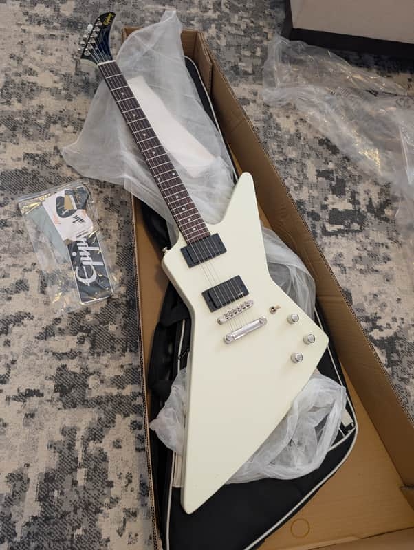 Epiphone Explorer 80s EMG - Classic White - LIKE NEW - James | Reverb