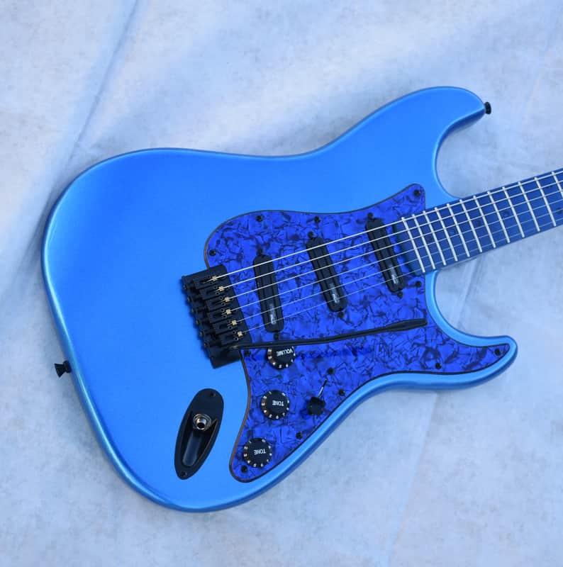 Custom Pre-order! Stratocaster HHH Metallic Blue Hot Rails | Reverb