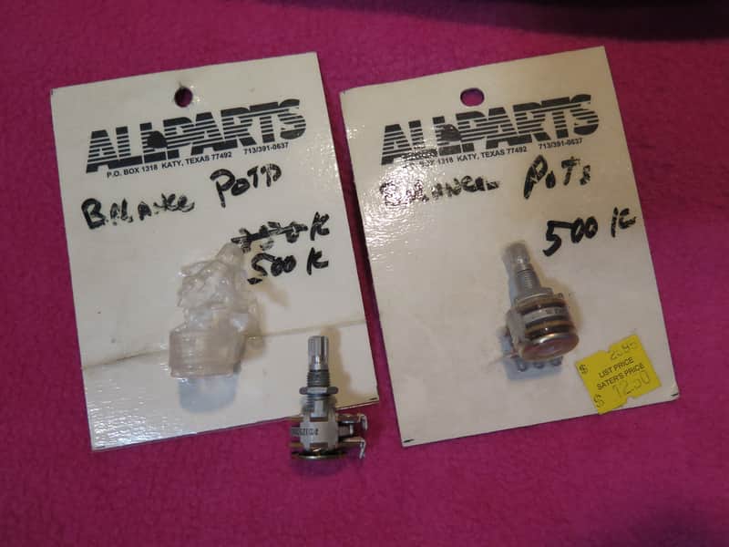 vintage NOS 500k mini pots balanced for archtop | Reverb Australia
