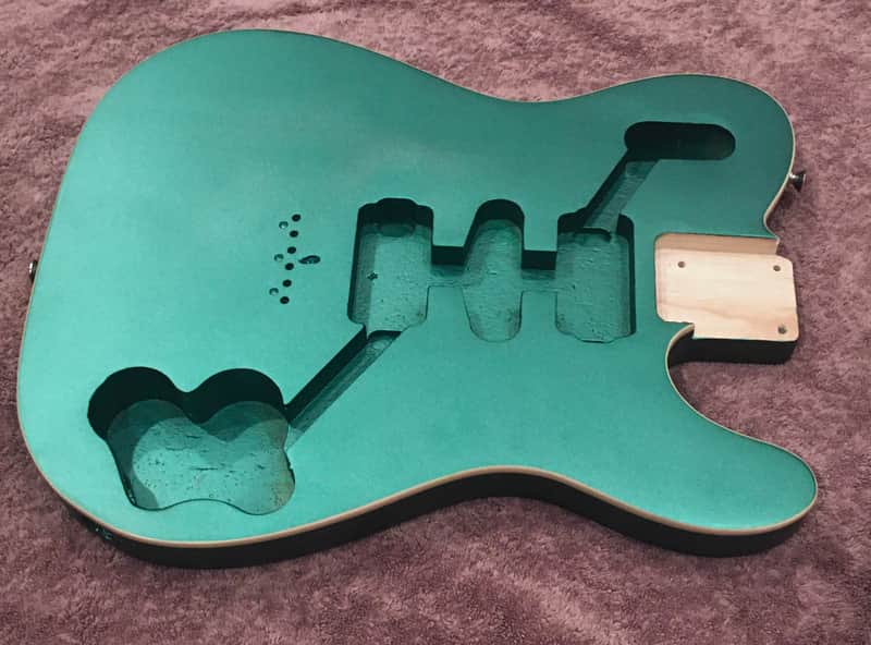 Hardtail Sherwood Green HSH Custom Top Bound Nitro Tele Body | Reverb