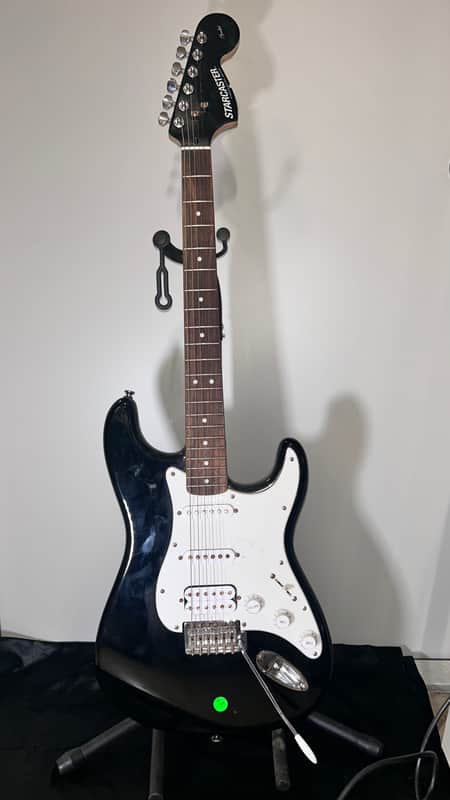 Fender Starcaster Stratocaster - black | Reverb
